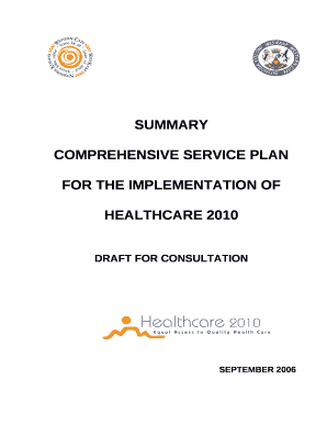 COMPREHENSIVE SERVICE PLAN Doc Template | pdfFiller