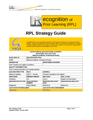 RPL Strategy Guide Doc Template | pdfFiller