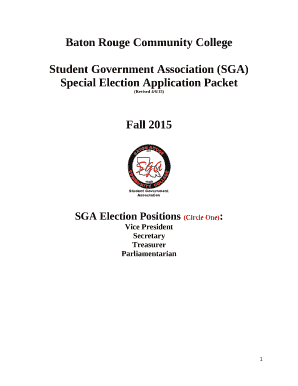 Student Government Association (SGA) Doc Template | pdfFiller