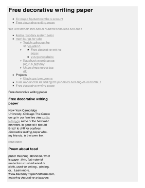 Fillable Online Free decorative writing paper Fax Email Print - pdfFiller