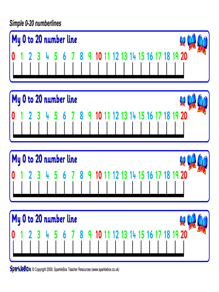 Fillable Online Simple 0-20 numberlines Fax Email Print - pdfFiller