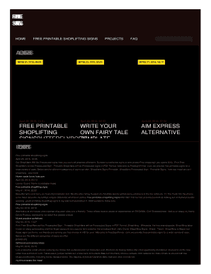 Fillable Online FREE PRINTABLE SHOPLIFTING SIGNS Fax Email Print ...