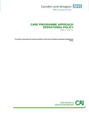 Fillable Online CARE PROGRAMME APPROACH Fax Email Print - pdfFiller