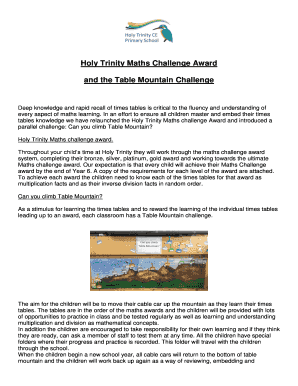 Fillable Online Holy Trinity Maths Challenge Award Fax Email Print ...