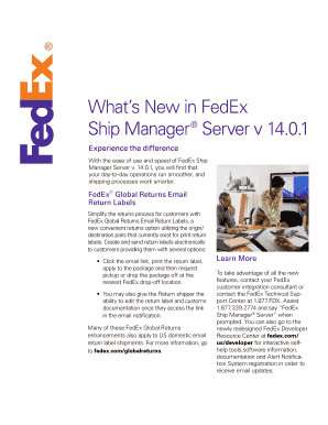 Fillable Online Whats New in FedEx Fax Email Print - pdfFiller