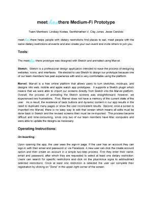 Fillable Online meetchewthere Medium-Fi Prototype Fax Email Print ...