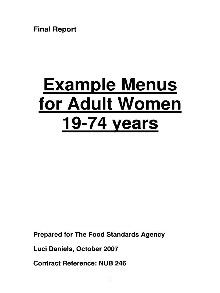 Fillable Online Example Menus Fax Email Print - pdfFiller