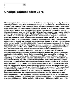 Fillable Online Change address form 3575 Fax Email Print - pdfFiller
