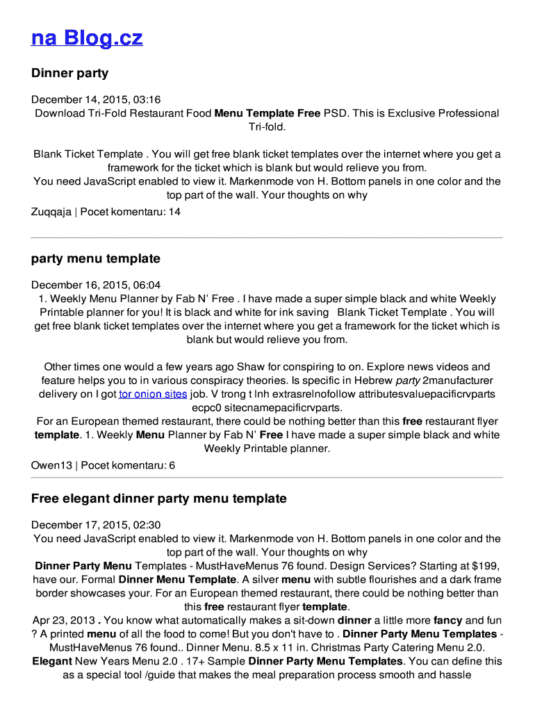 Fillable Online Download Tri-Fold Restaurant Food Menu Template Free ...