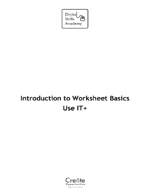 Fillable Online Introduction to Worksheet Basics Fax Email Print ...