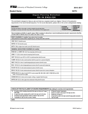 Fillable Online BA IN ENGLISH Fax Email Print - pdfFiller