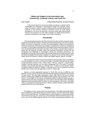 Fillable Online DILBERT AND DOGBERT IN THE INFORMATION AGE Fax Email ...