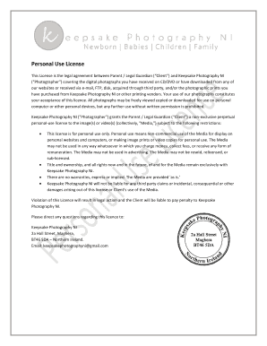 Fillable Online Personal Use License Fax Email Print - pdfFiller