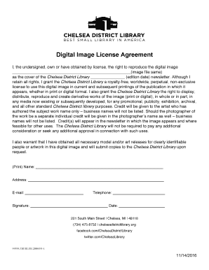 Fillable Online Digital Image License Agreement Fax Email Print - pdfFiller