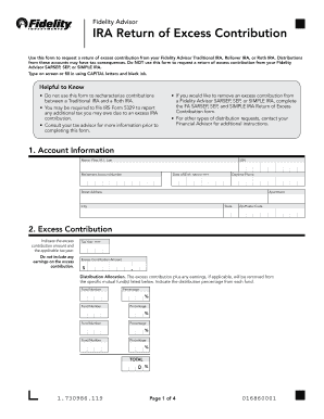 Fillable Online IRA Return of Excess Contribution Fax Email Print ...