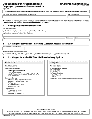Fillable Online Direct Rollover Instruction from an Fax Email Print ...