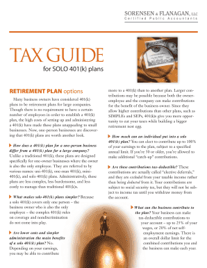 Fillable Online for SOLO 401(k) plans Fax Email Print - pdfFiller