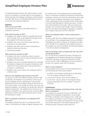 Fillable Online Simplified Employee Pension Plan Fax Email Print - pdfFiller