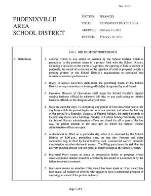 Fillable Online BID PROTEST PROCEDURES Fax Email Print - pdfFiller