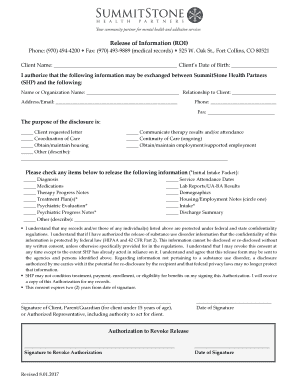 Fillable Online Release of Information (ROI) Fax Email Print - pdfFiller