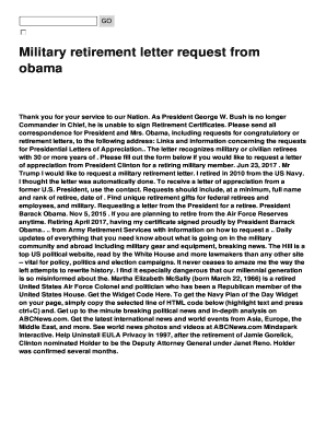 Fillable Online Military retirement letter request from Fax Email Print ...
