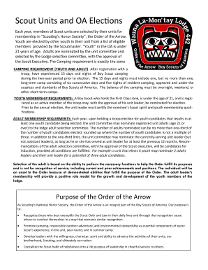 Fillable Online Scout Units and OA Elections Fax Email Print - pdfFiller