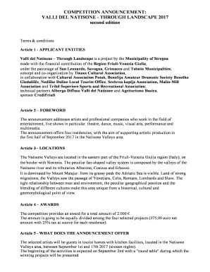 Fillable Online COMPETITION ANNOUNCEMENT: Fax Email Print - pdfFiller
