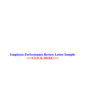 Fillable Online Employee Performance Review Letter Fax Email Print ...