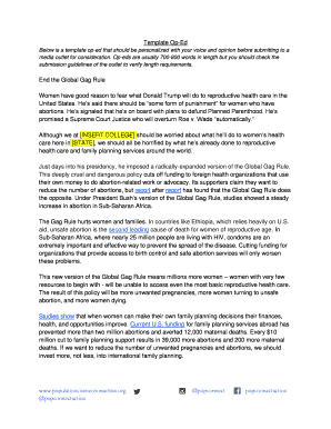 Fillable Online Template Op-Ed Fax Email Print - pdfFiller
