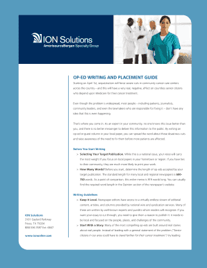 Fillable Online Op-Ed Writing and Placement Guide Fax Email Print ...