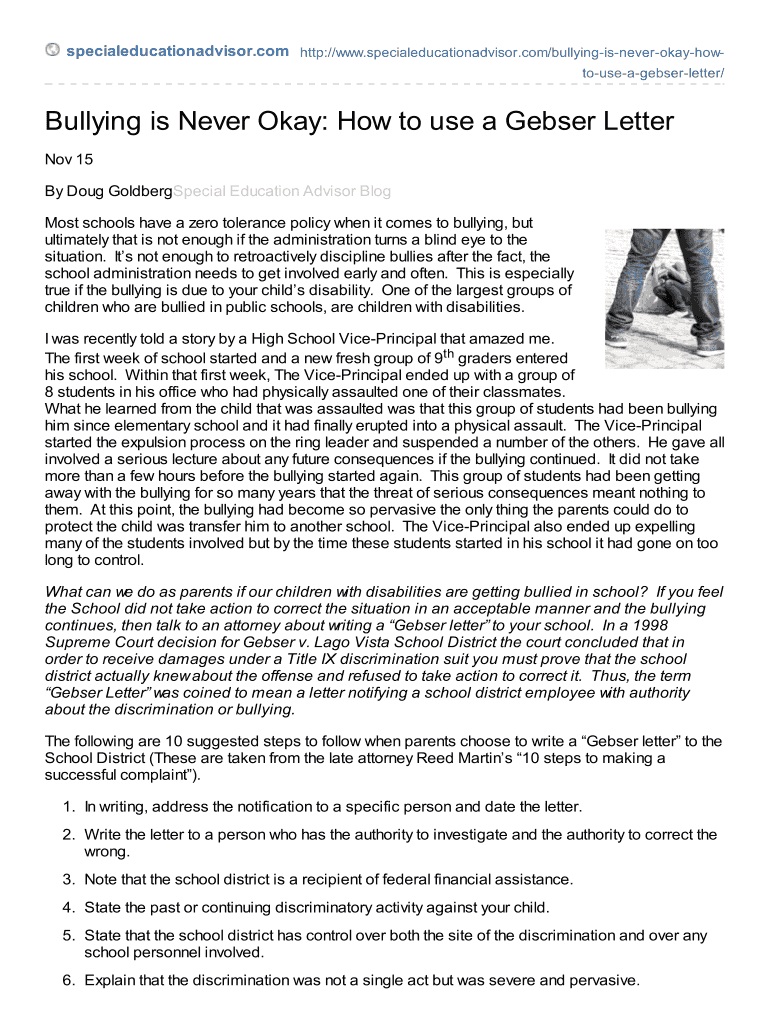 Fillable Online com/bullying-is-never-okay-howto-use-a-gebser-letter ...