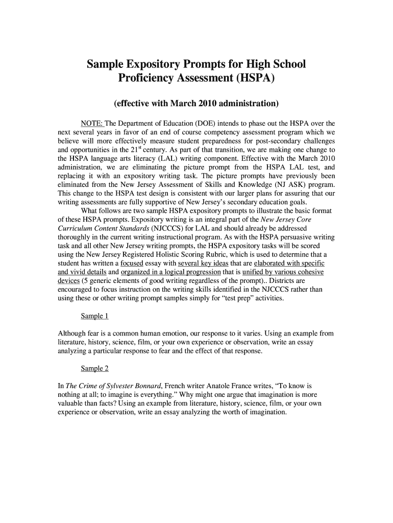 Fillable Online Sample Expository Prompts For High School Fax Email fillable-online-sample-expository-prompts-for-high-school-fax-email