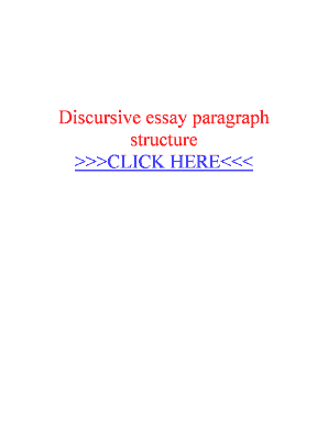 Fillable Online Discursive essay paragraph structure Fax Email Print ...
