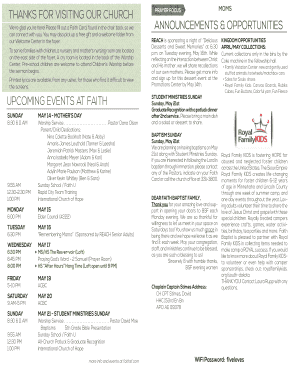 Fillable Online THANKS FOR VISITING OUR CHURCH Fax Email Print - pdfFiller