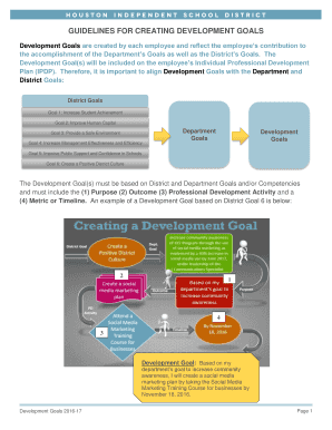 Fillable Online GUIDELINES FOR CREATING DEVELOPMENT GOALS Fax Email ...