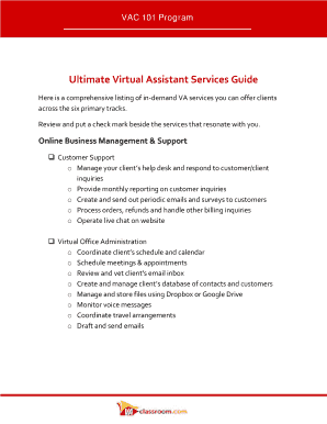 Fillable Online VAC 101 Program Fax Email Print - pdfFiller
