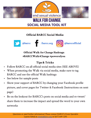 Fillable Online Official BARCC Social Media: Fax Email Print - pdfFiller