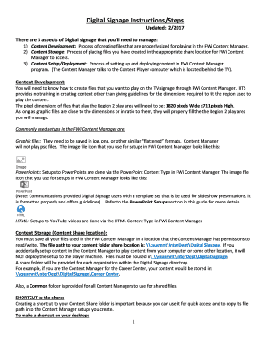 Fillable Online Digital Signage Instructions/Steps Fax Email Print ...