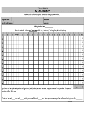 Fillable Online This form is to be used to track employee hours in each ...