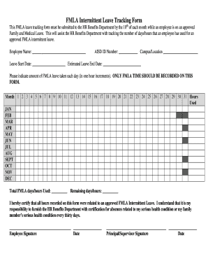 Fillable Online This FMLA leave tracking form must be submitted to the ...