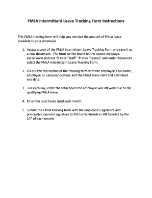 Fillable Online FMLA Absence Request Form Fax Email Print - pdfFiller