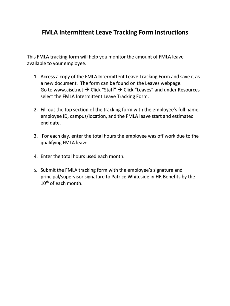 Fillable Online FMLA Absence Request Form Fax Email Print - pdfFiller