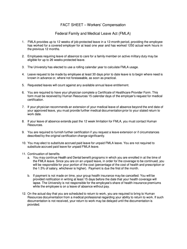 Fillable Online FACT SHEET Workers Compensation Fax Email Print - pdfFiller