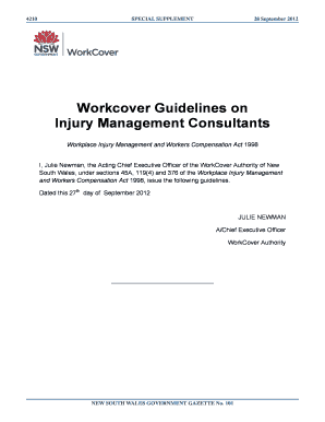 Fillable Online Workcover Guidelines on Fax Email Print - pdfFiller