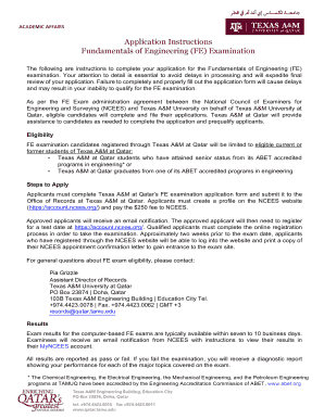 Fillable Online Fundamentals of Engineering (FE) Examination Fax Email ...