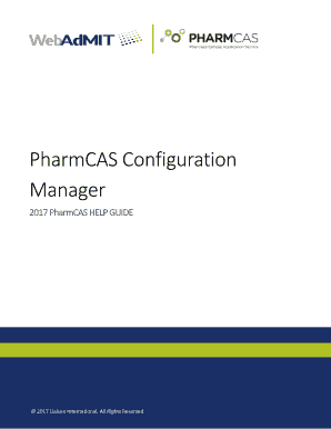 Fillable Online PharmCAS Configuration Fax Email Print - pdfFiller