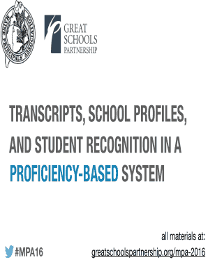 Fillable Online TRANSCRIPTS, SCHOOL PROFILES, Fax Email Print - pdfFiller