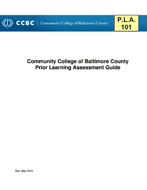 Fillable Online Community College of Baltimore County Fax Email Print ...