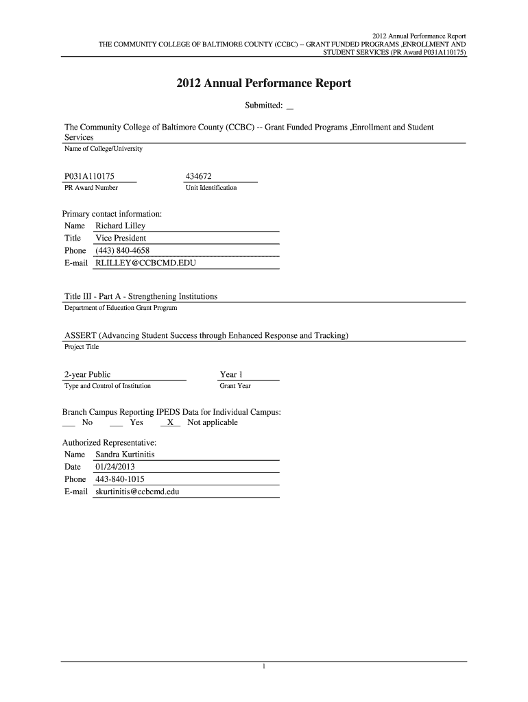 Fillable Online THE COMMUNITY COLLEGE OF BALTIMORE COUNTY (CCBC ...