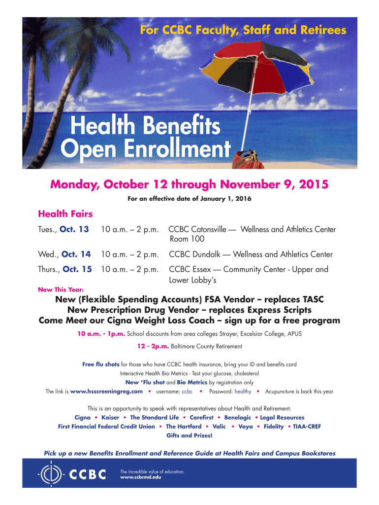 Fillable Online For CCBC Faculty, Staff and Retirees Fax Email Print ...